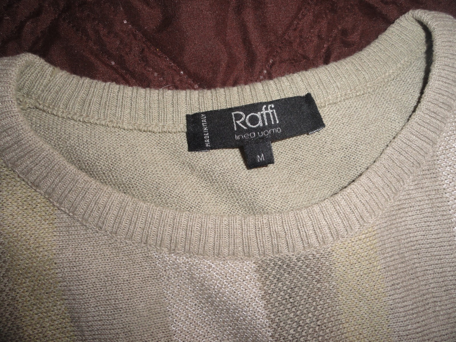 MENS RAFFI SHORT SLEEVE LIGHT SWEATER / SHIRT MEDIUM LIGHT GREENISH TAN | eBay