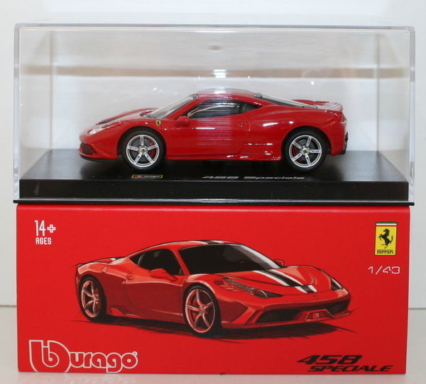 Burago 1/43 Scale Diecast Model 18-36901 - Ferrari 458 Speciale | eBay