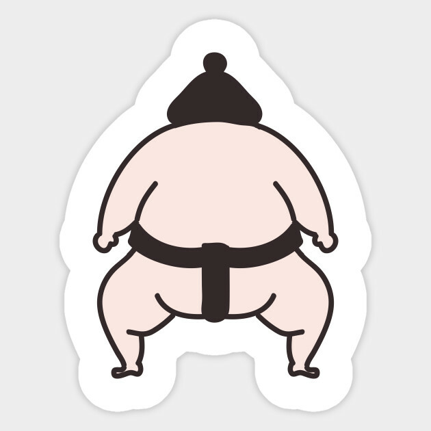 Funny Sumo Sport Fighter Wrestler Japan Decal Decor Bumper Laptop Vinyl ...