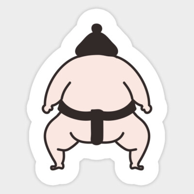 Funny Sumo Sport Fighter Wrestler Japan Decal Decor Bumper Laptop Vinyl ...