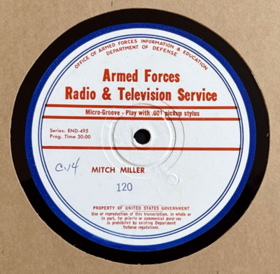 JIM BACKUS MITCH MILLER MILT KAMAN RICHARD BURTON 16" RADIO ...