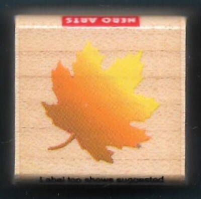 SOLID MAPLE LEAF FALL Canada Logo Hero Arts A952 1994 Wood Hobby Rubber ...