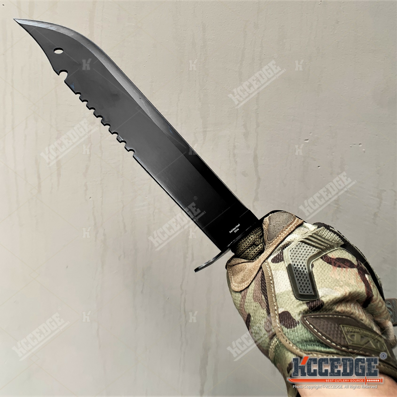 19.5" MACHETE FULL TANG FIXED BLADE SWORD BUSHCRAFT HUNTING SURVIVAL ...