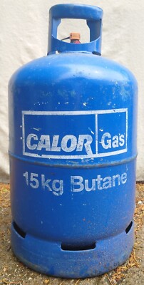 Blue 15kg Butane Calor Gas Bottle Cylinder Full, Half Full and Empty ...