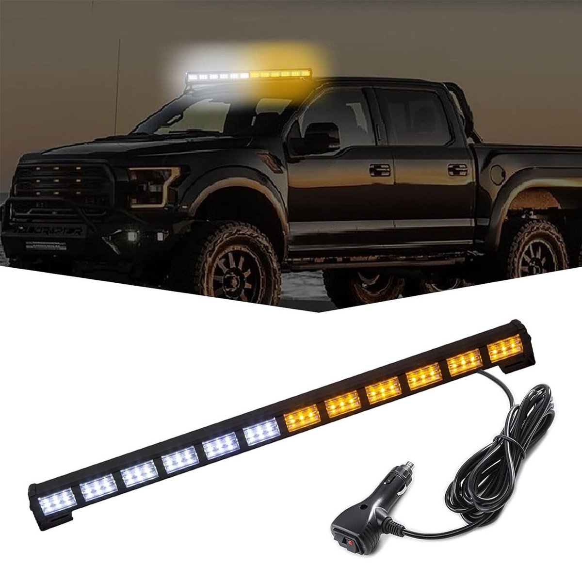 Truck Roof Led Warning Lights 12v 24v Amber Yellow Truck Car Led