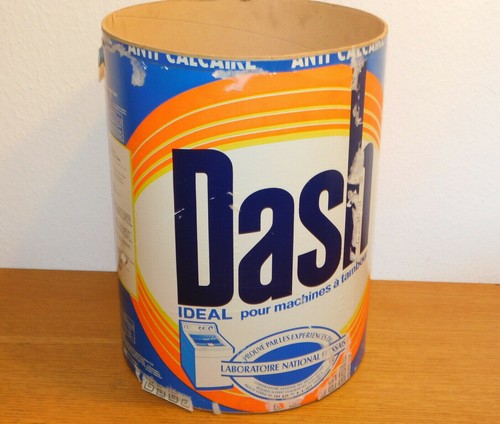 1970 Procter & Gamble DASH ancien TONNEAU paquet de LESSIVE en CARTON ...