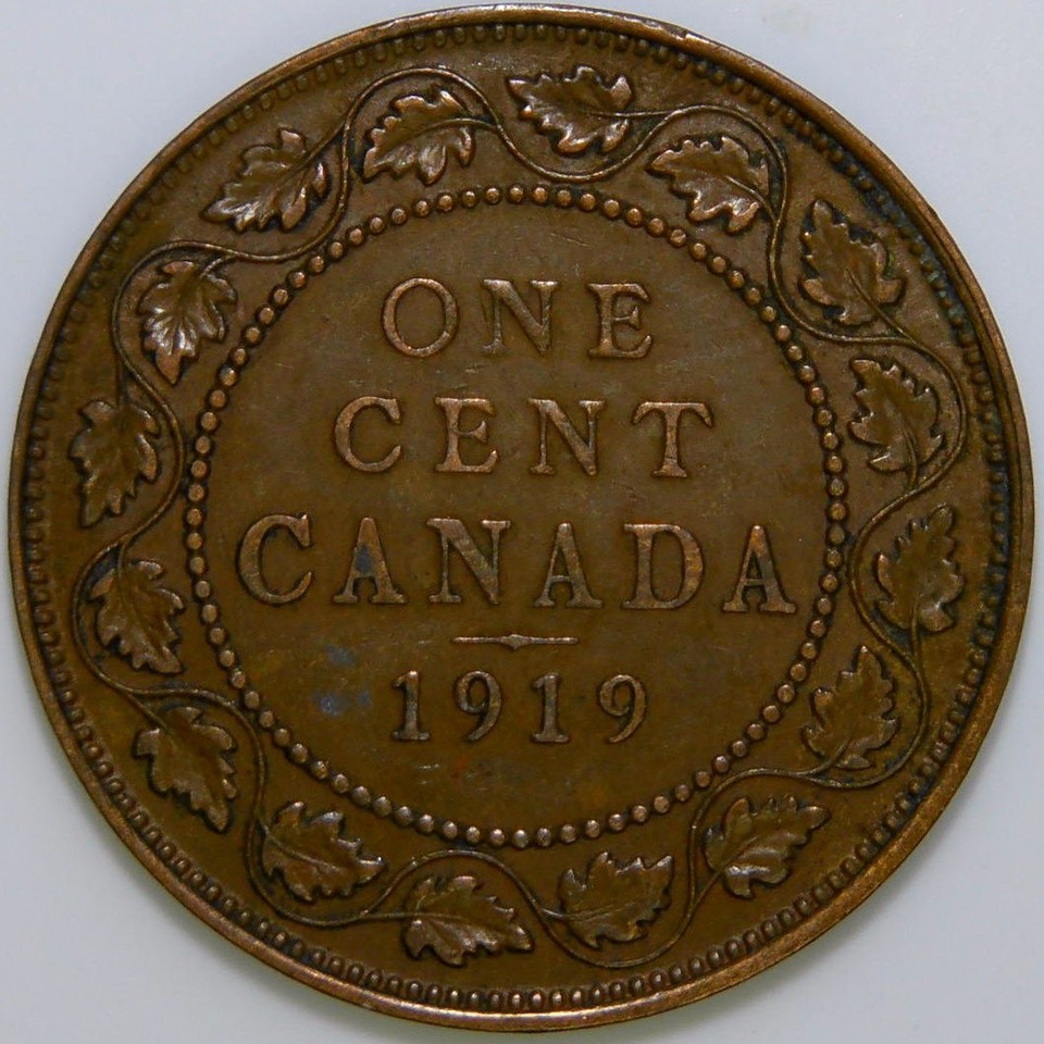 1918 Canada Large One Cent King George V 1c k306 | eBay