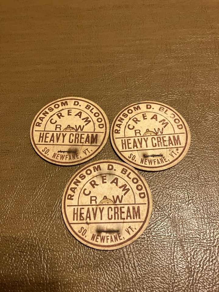 Lot of 3 Ransom D.Blood So.Newfane,VT.Milk Caps | eBay