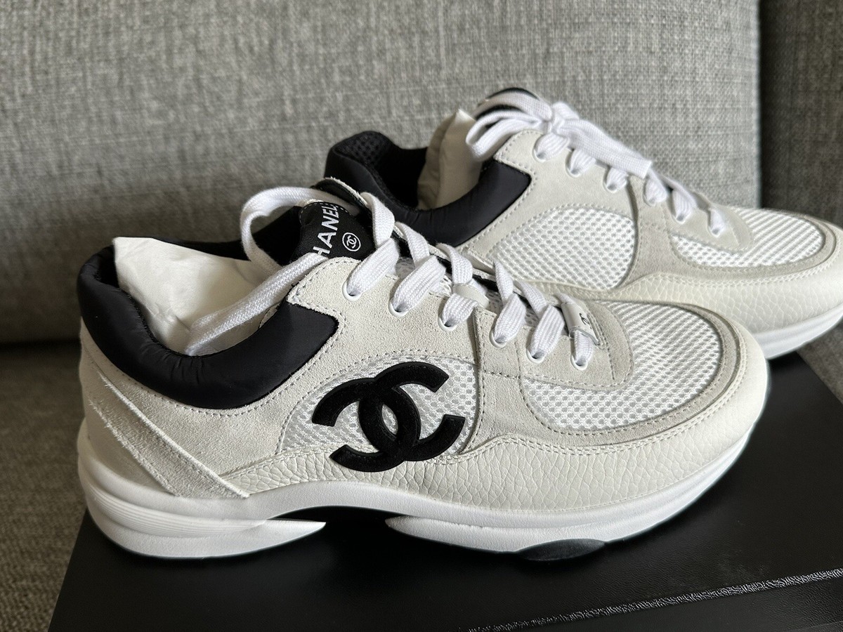 size 41.5EU NEW CHANEL Mesh Suede Calfskin Grained Womens CC size 41.5EU NEW CHANEL Mesh Suede Calfskin Grained Womens CC