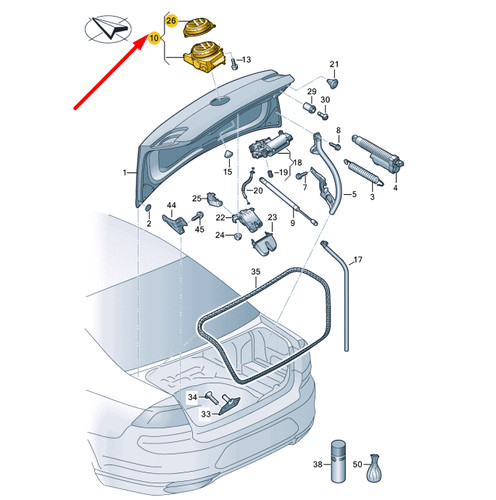 VW PASSAT B8 REAR LID OPER. MECHAN. WITH MICRO SWITCH 3G5827469FOD | eBay