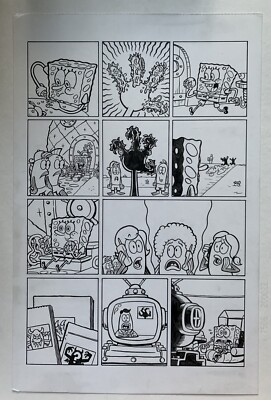 NICKELODEON MAGAZINE #157 PG 2 ORIGINAL SPONGEBOB SQUAREPANTS COMIC ART ...