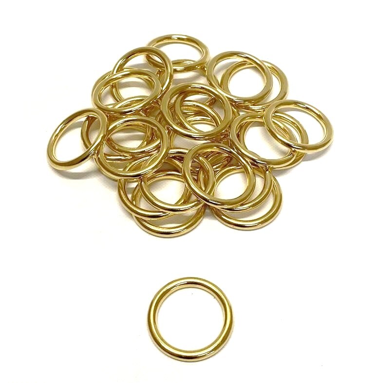 16mm 20mm 25mm 38mm 50mm Solid Brass O-Rings For Dog Leads Horse Reigns ...