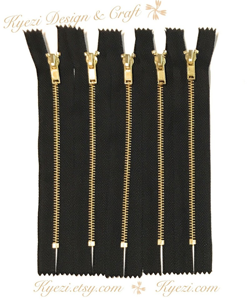 3 5 10 pcs Metal Teeth Closed End Zippers - 7", 8", 9", 10" inch zipper ...