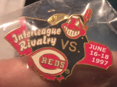 CLEVELAND INDIANS vs, CINCINNATI REDS 1997 INTERLEAGUE RIVALRY Lapel ...
