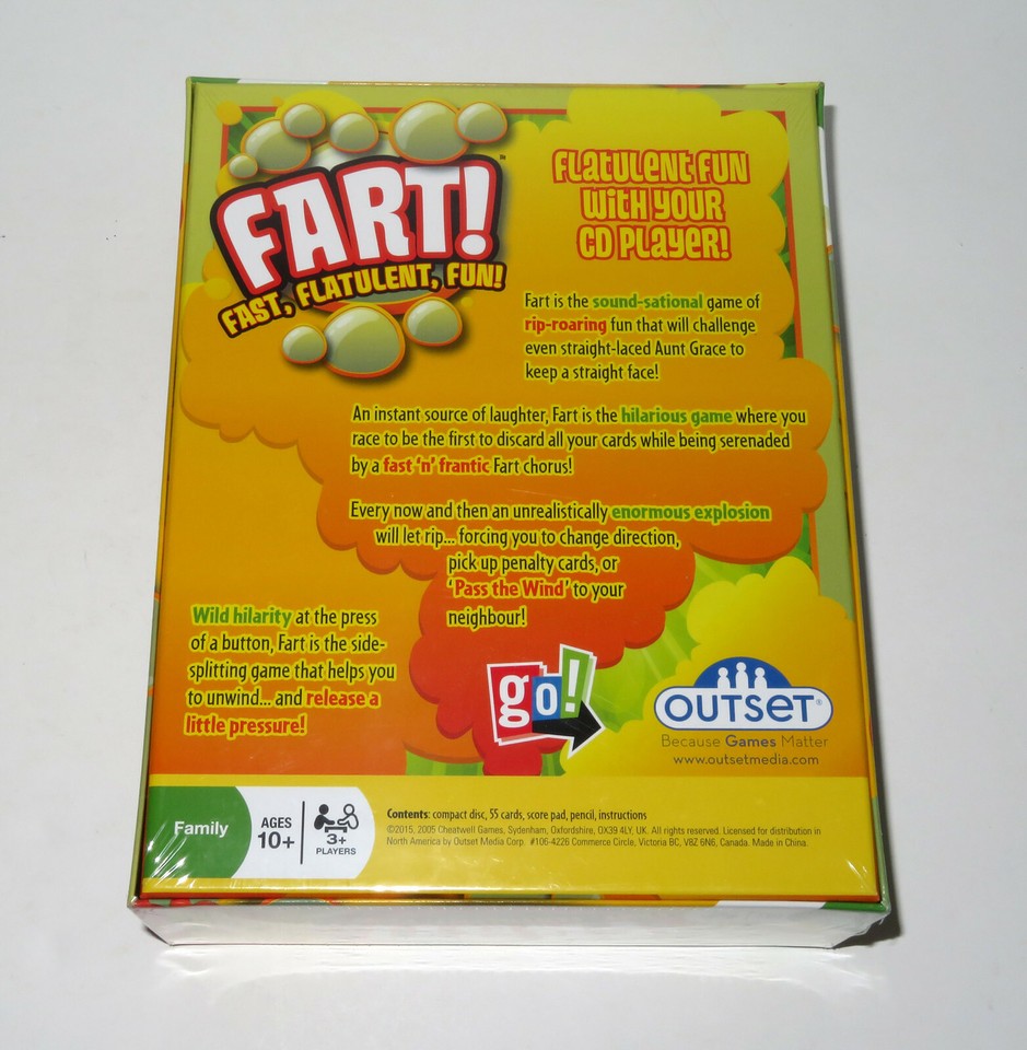 FART! the Fast, Flatulent, Explosive Card Game of Pass the Gas - BRAND ...