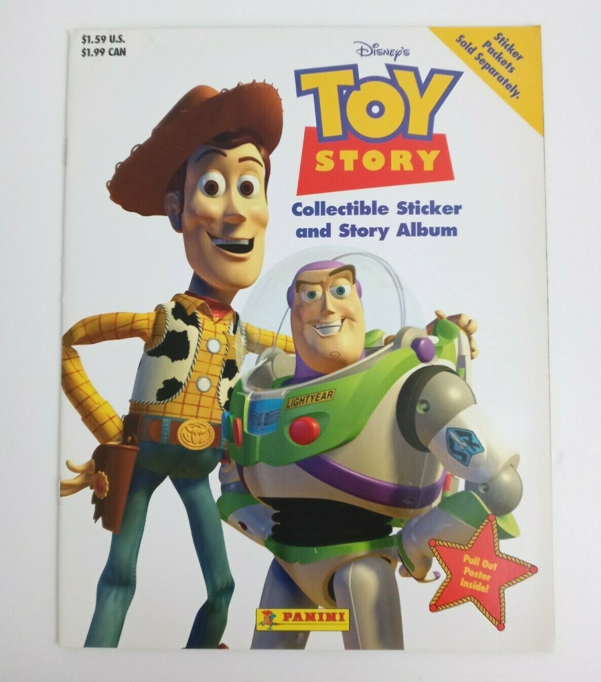 Vintage 1996 PANINI Disney/Pixar Toy Story Collectible Sticker Album ...