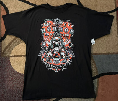 Universal Studios Hollywood HHN 2023 - NEVER GO ALONE - T-Shirt (XL)NEW ...