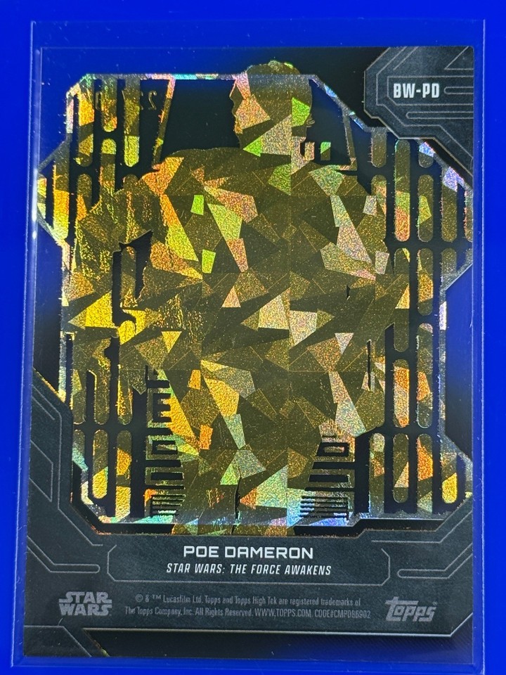 Poe Dameron Black White 22/50 The Force Awakens Topps Star Wars High ...