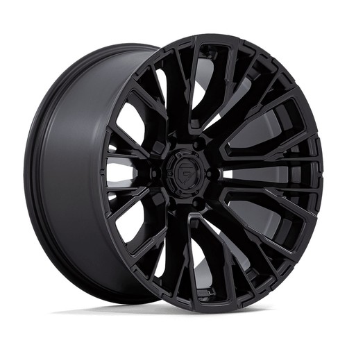 One 22x12 Fuel D847 Rebar 6x5.5/6x139.7 -44 Blackout Wheel Rim 106.1 ...