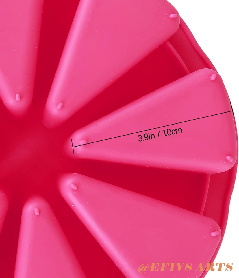 8 Cavity Cake Slice Mold - Scone, Pizza, Cornbrd, Mousse, Triangle Soap ...