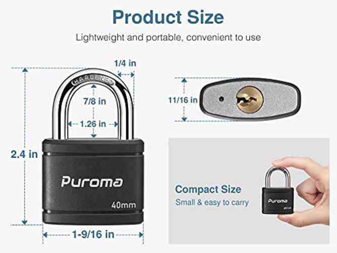 oma 2 Pack Keyed Padlock with 3 Keys, 1.1 h Locker Lock 40mm Heavy-Duty ...