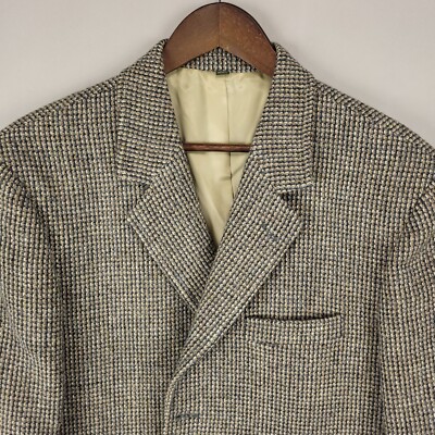 Orvis Tweed Sport Coat Mens 42R Brown Tweed Wool Patch Pocket 3 Button ...