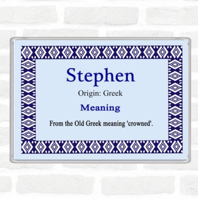 Stephen Name Meaning Jumbo Fridge Magnet Blue | eBay