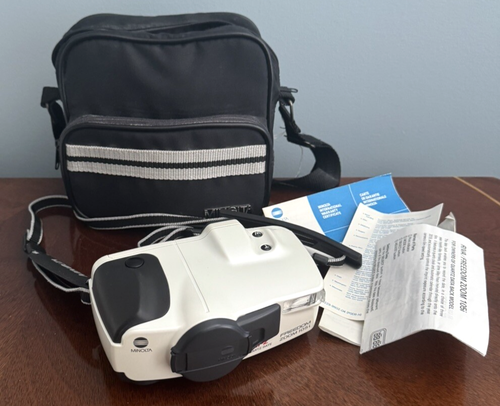 Vintage MINOLTA FREEDOM ZOOM 35mm Camera 105i APZ Quartz Date White | eBay