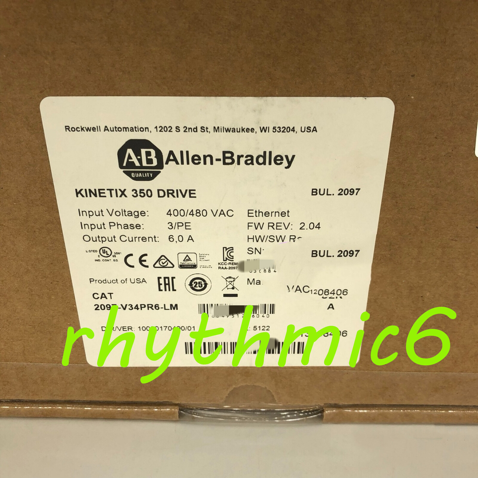 2097-V34PR6-LM Kinetix 350 3.0kW Servo Drive Fast DHL or FedEX | eBay