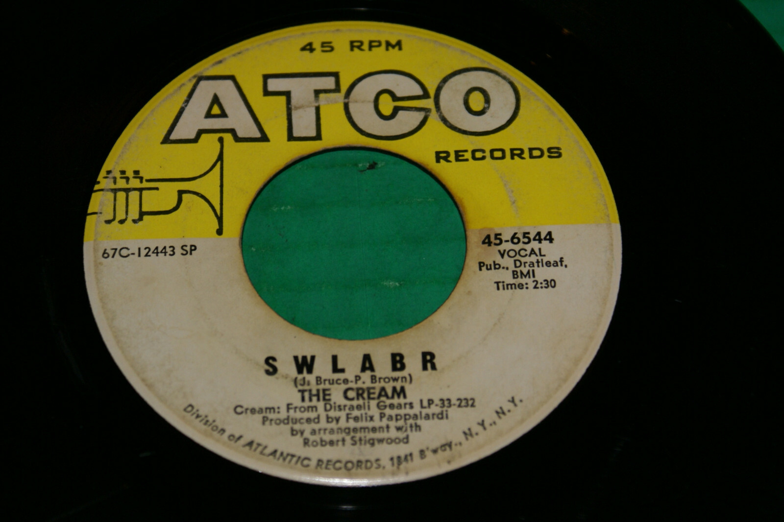 Cream - Swlabr - Sunshine Of Your Love - 7" 338 45 Record LP First ...