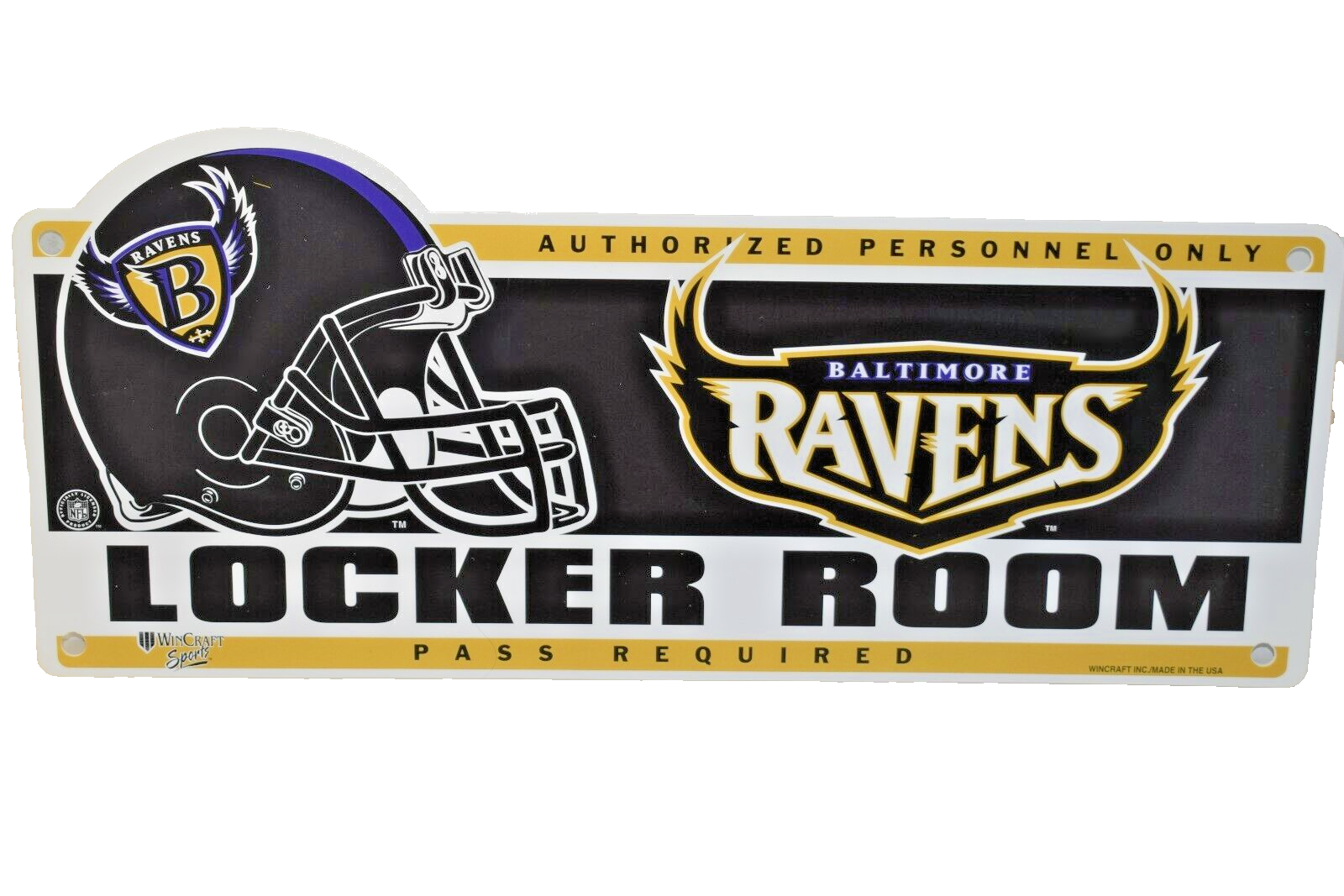 Baltimore Ravens 16" X 8" Locker Room Sign by Wincraft Officially ...