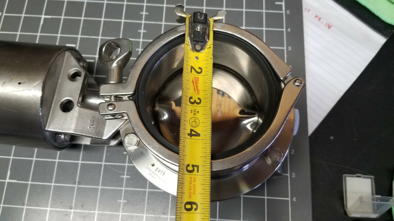 Guth Ventiltechnik Butterfly Valve W/ Spring Loaded Actuator, Stainless ...