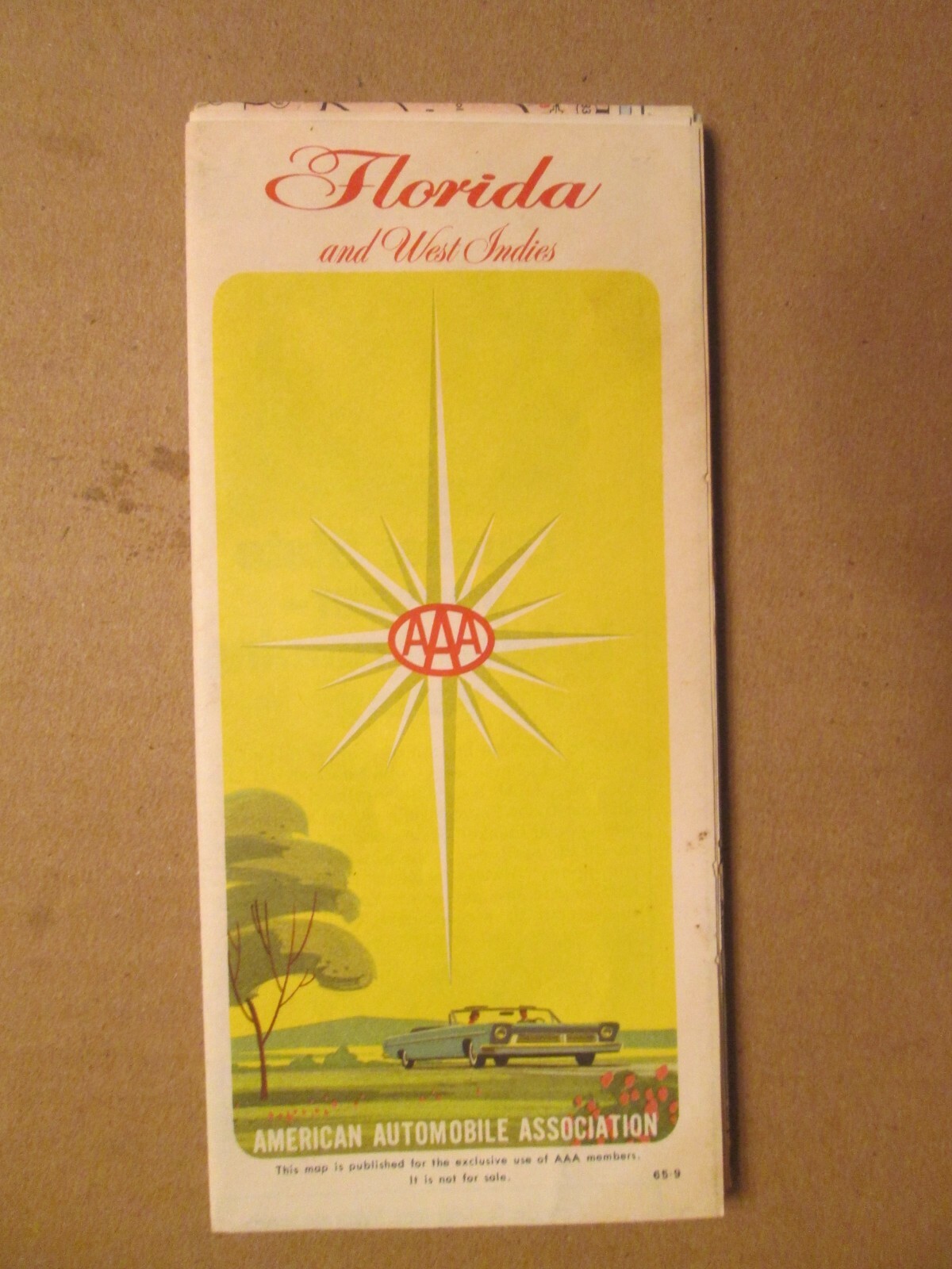 AAA American Automobile Association Map of Florida 1965 | eBay