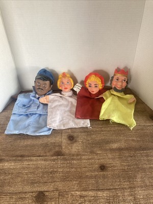 (4) Vintage 60s 70s Hand Puppets Red Riding Hood King Queen Mailman | eBay