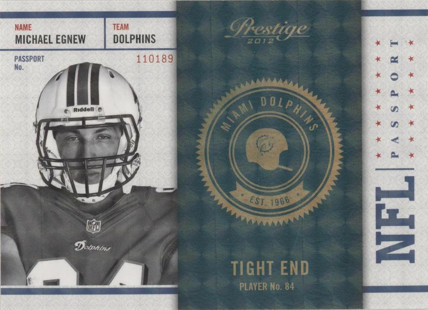2012 Playoff Prestige - Nfl Passport Michael Egnew #24 Holokote /100 ...