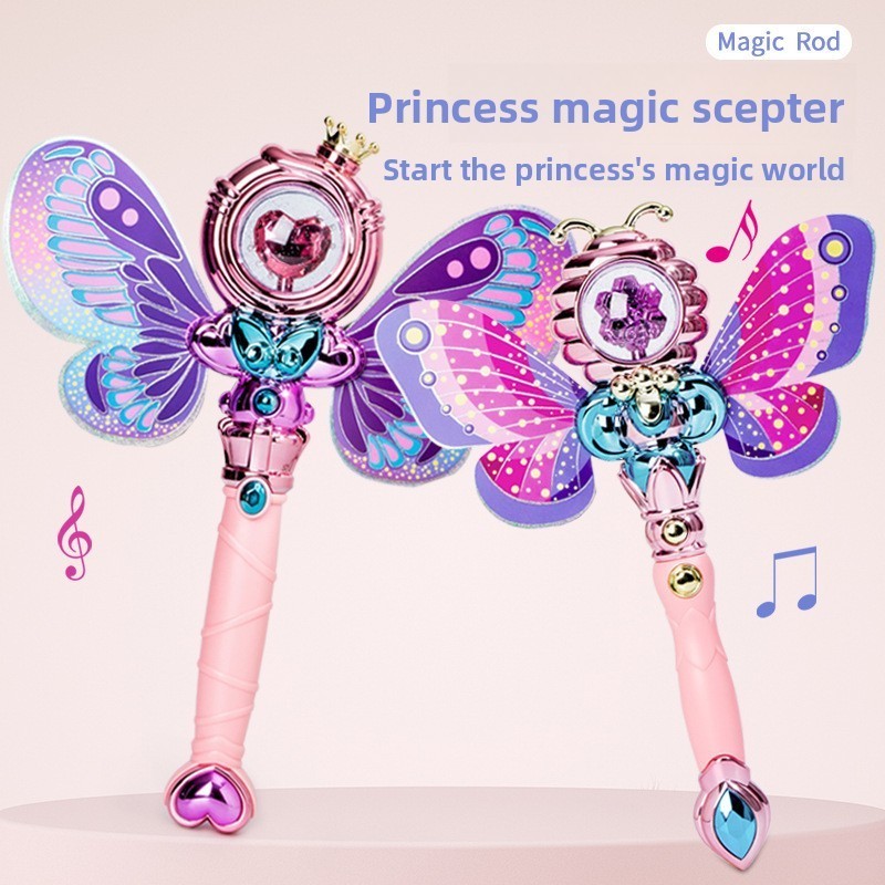 Princess Magic Wand Light And Music Toy For Girls With Flashing And ...