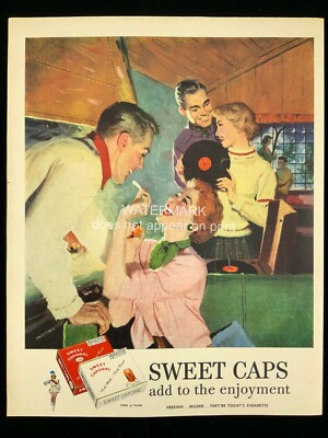 1955 Sweet Caporal Cigarettes Sweet Caps Print Advertising 344A | eBay