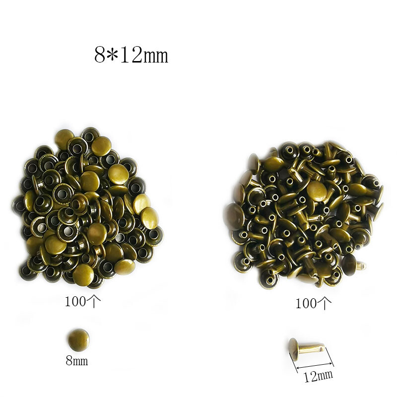 Double Cap Rivets Stud Rapid Rivets Leather Craft Repair 5mm 8mm 9mm ...