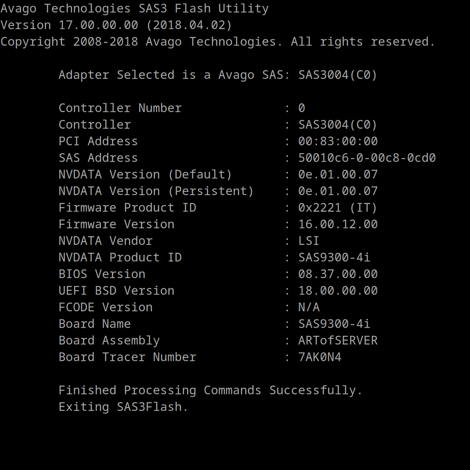 IBM ServeRAID M1210 (=9300-4i) 12Gbps SAS HBA P16 IT mode for ZFS ...