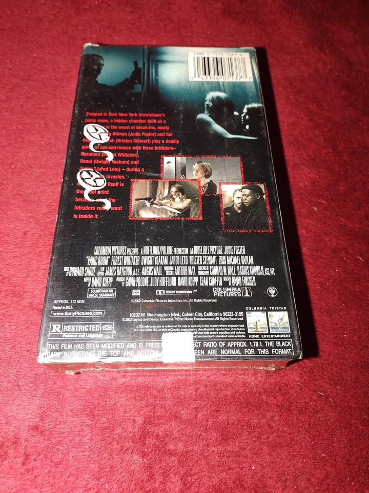 Panic Room VHS 2002 Video Tape Forest Whitaker Jodie Foster New ...