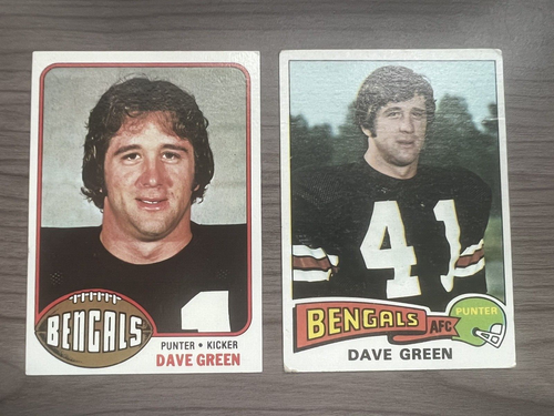 1975 & 1976 Topps Football Card Lot Cincinnati Bengals Dave Green # 394 ...
