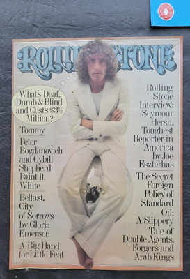 Roger Daltrey Rolling Stone Magazine Cover ONLY Vintage 1975 | eBay