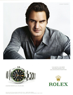 ROGER FEDERER 2014 Magazine 8" x 10" Print Advertisement/Ad/Clipping ...