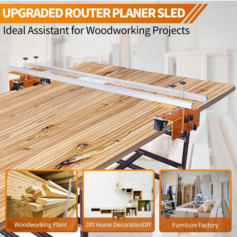 Router Sled, Slab Flattening Jig, 58 inches Router Sled for Flattening ...