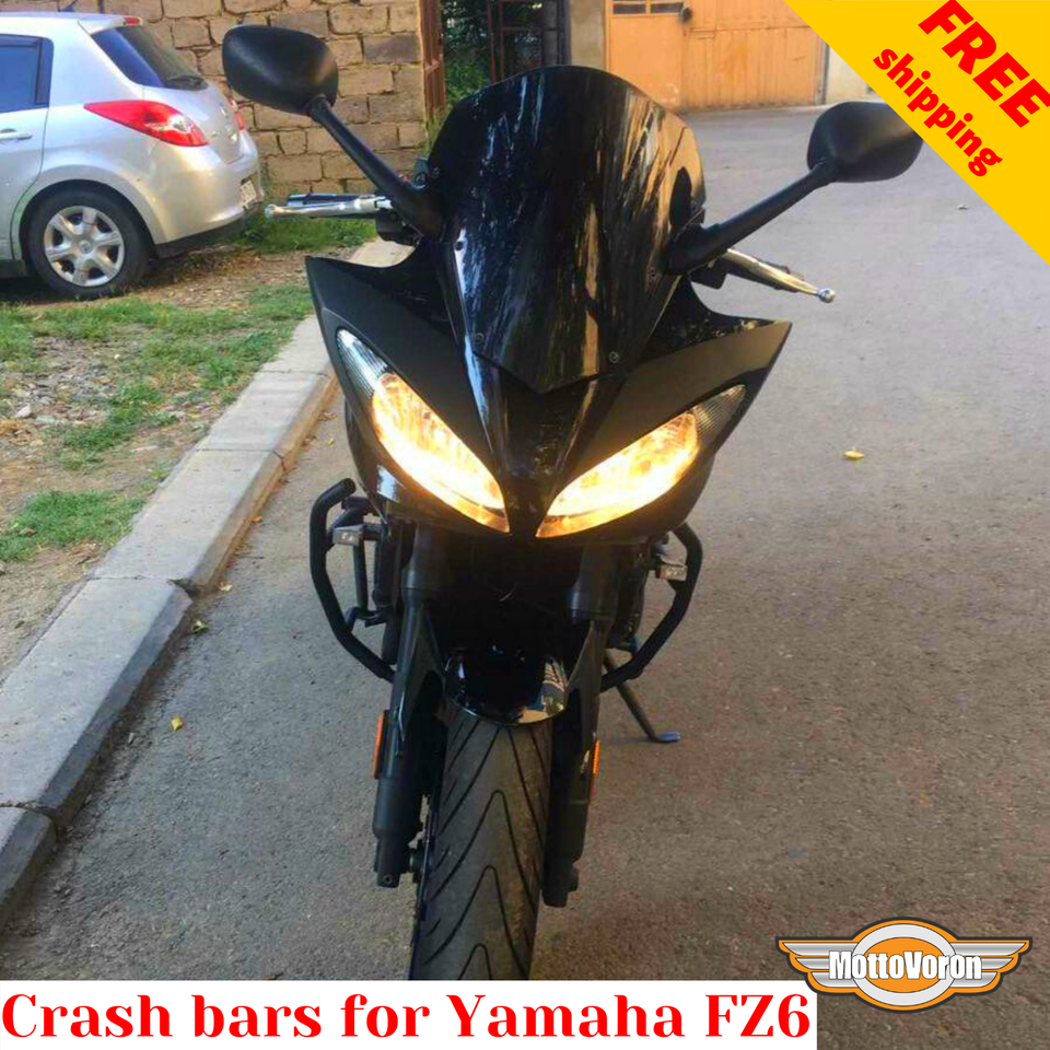 For Yamaha FZ6 Crash bars FZ6N Engine guard Fazer FZ6 S2 FZ6-S, Free ...