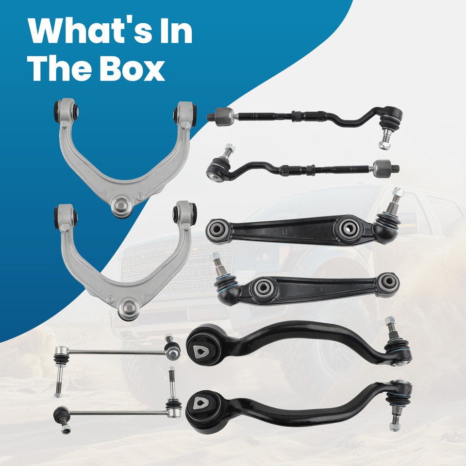 Control Arm Ball Joint Sway Link & Tie Rod Suspension Kit For BMW X5 X6 ...