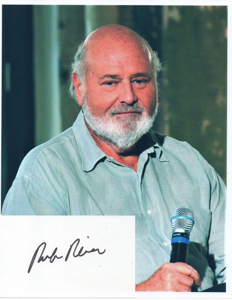 Rob Reiner HAND SIGNED Index Card +8X10 unsigned Photo All In The ...