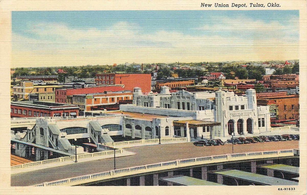 Tulsa Union Logo Postcard New Union Depot Tulsa Oklahoma | EBay