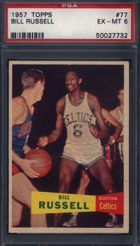 1957 Topps #77 Bill Russell Rookie HOF Celtics PSA 6 | eBay