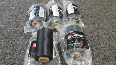 5 Black Lacing Thread Tape String Wrap Wire Cable Tie Fishing Rod ...